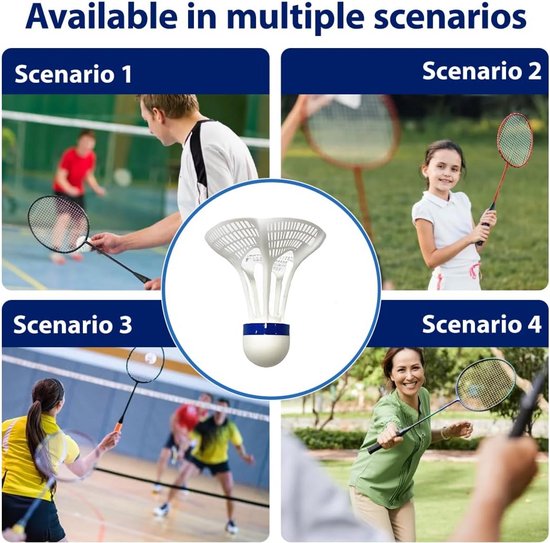 Set van 4 Windbestendige Badminton Shuttles voor Training en Spel | bol