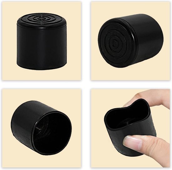 4 Stuks PVC Stoelpoot Dopjes voor Ronde Poten (Ø 22mm / 7/8 inch ...