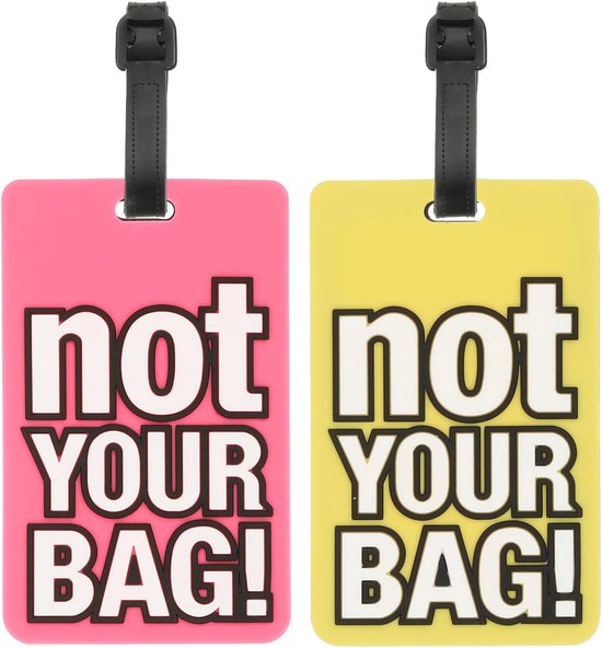 Luggage Tags - 2 Pcs PVC - Grappige Reis Label - Koffer Labels voor ...