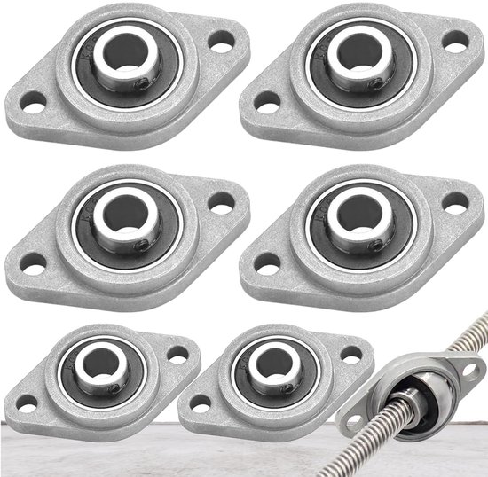 6 Stukken KFL08 Staande Lagers - Zelfuitlijnende Flenslagers - 8mm ...