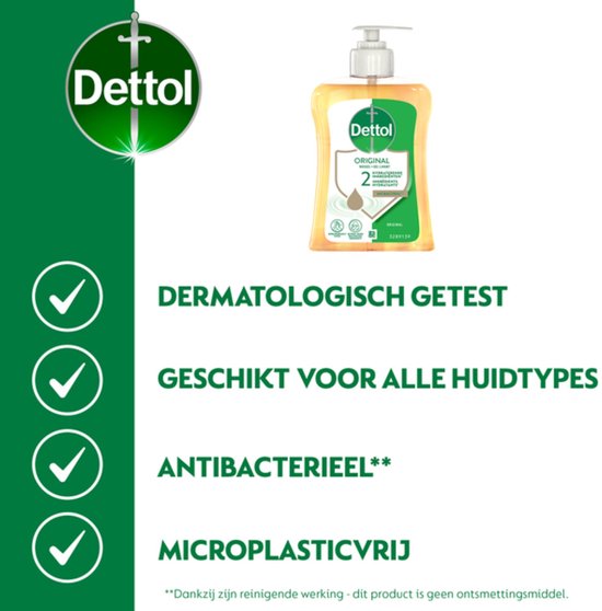 Dettol Handzeep Original 250 ml - Voordeelverpakking - 12 stuks ...