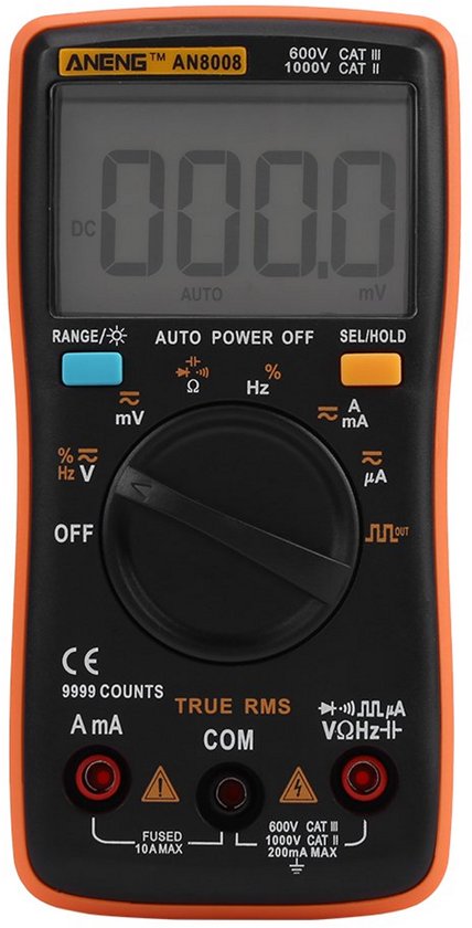 Digitale Multimeter - Universele Spanningsmeter met LCD Display en ...