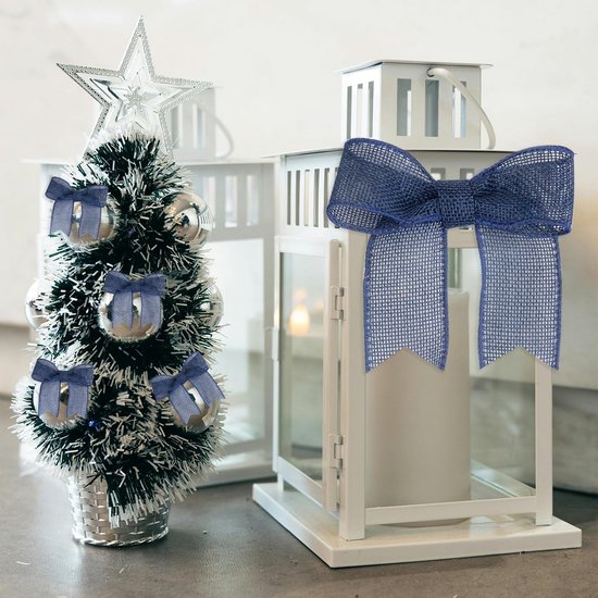 Marineblauw Jute Lint met Bedrade Rand voor Knutselen en Decoratie - 63 ...