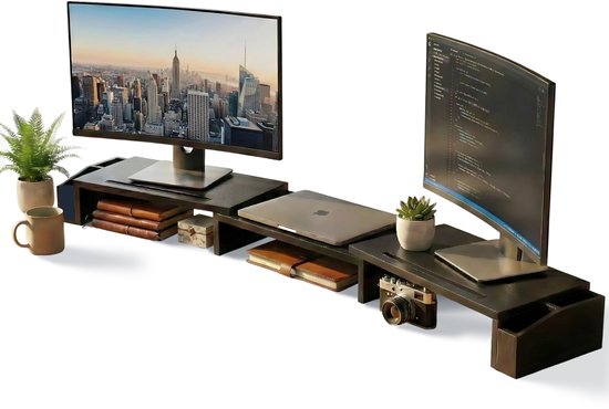 VIVOLUXE Monitor Standaard - Monitor Verhoger - Laptop Verhoger voor ...