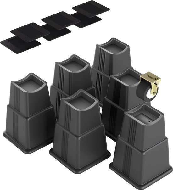 Verstelbare Bedverhogers - 12 Pack voor Hoogteverhoging van Bed, Tafel ...