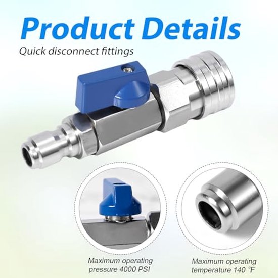High Pressure Washer Ball Valve, Stainless Steel Quick Coupling Ball ...