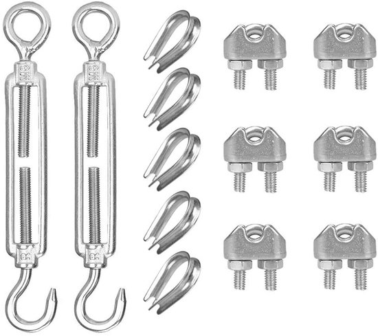 TRANKIELO® - Verstelbare Kabelspanner Set – Roestvrij Staal M6 – 13 ...