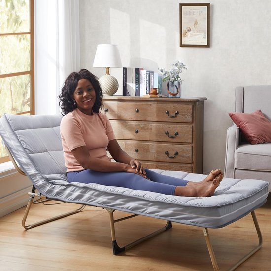 Opvouwbaar Logeerbed Matras - Memory Foam Roll Up Slaapmat - 190x97x10 ...