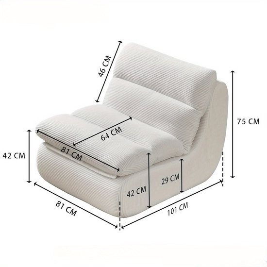 Witte Zitzak Bank – Zitzakstoel – Loungestoel – Zitzak Bank – Poef ...
