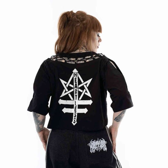 Heartless - Spirit Bat Crop top - L - Zwart | bol