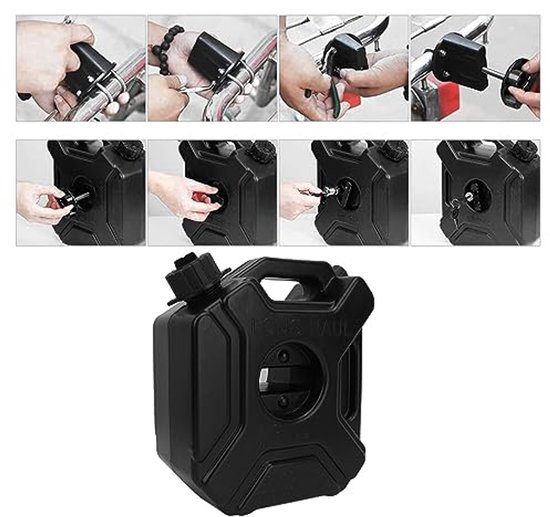 Motorcycle Petrol Canister 3 L 0.75 Gallon UTV Mountable Fuel Canister ...
