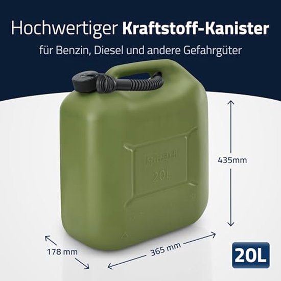 Hünersdorff brandstofjerrycan STANDARD 20l voor benzine, diesel en ...