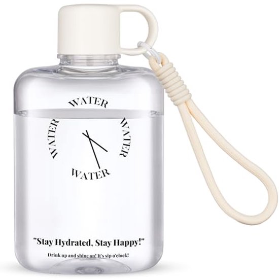 Platte waterfles 12 oz voor portemonnee - Kleine, draagbare en lekvrije ...