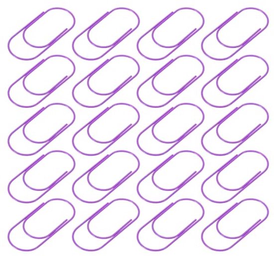 20 stuks paperclips, brede gecoate grote clips met doos, houd de tafel ...