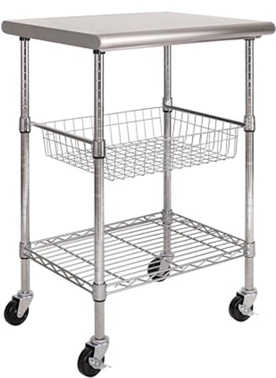 Multifunctionele RVS Trolley voor Keuken en Werkplaats | bol