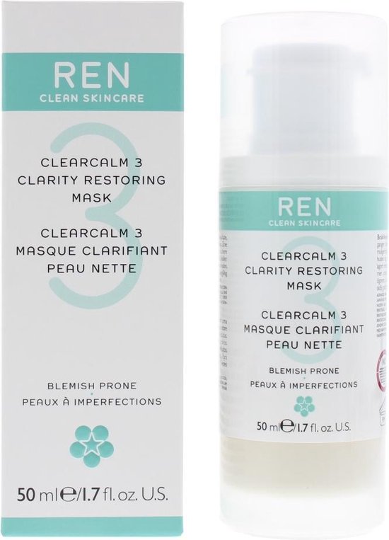 REN - Clear Calm 3 Clarifying Restoring Mask 50 ml | bol
