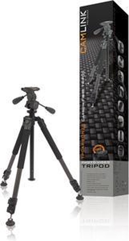 CamLink CL-TPCARBON28 tripod Digitaal/filmcamera 3 poot/poten Zwart | bol
