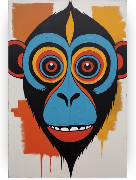 Aap Corneille stijl poster - Cobra kunst poster - Poster aap - Poster ...