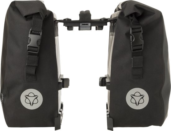 AGU Clean Dubbele Fietstas Shelter Click'nGo Medium MIK - Zwart - 34L - Waterdicht -... | bol