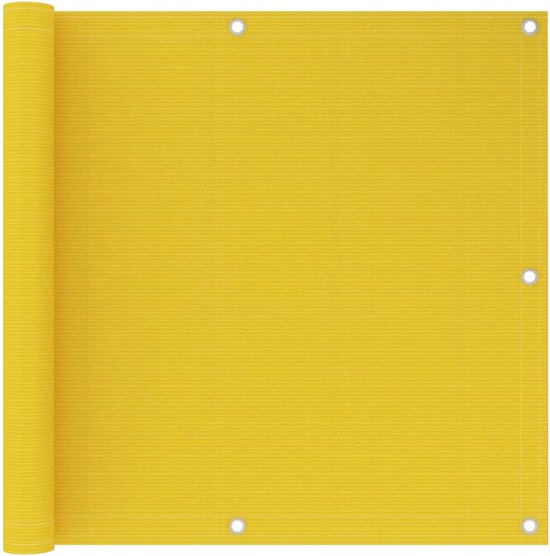 vidaXL Balkonscherm 90x600 cm HDPE geel - Balkonscherm - Balkonschermen ...