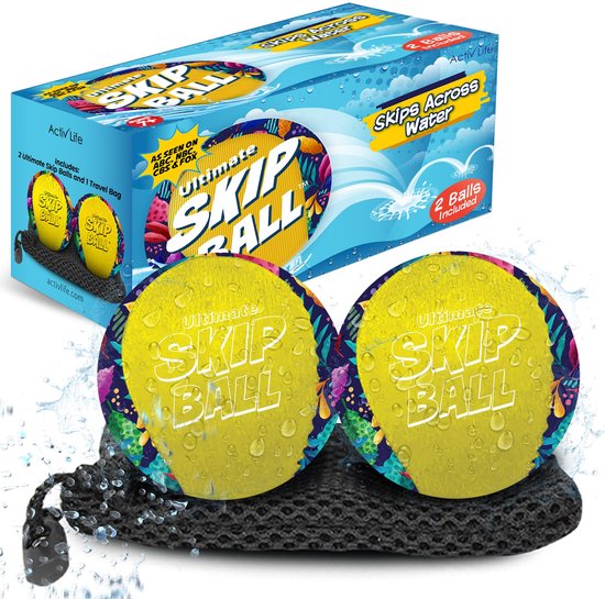 The Ultimate Skip Ball - Water stuiterende bal (2 stuks + gratis Skip ...