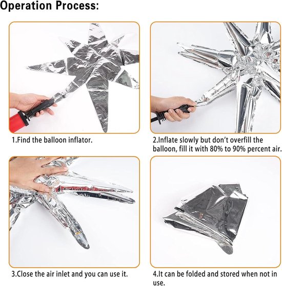 Allecto Plus - Ballonnen ster 6 stuks voor verjaardag en bruiloft ...