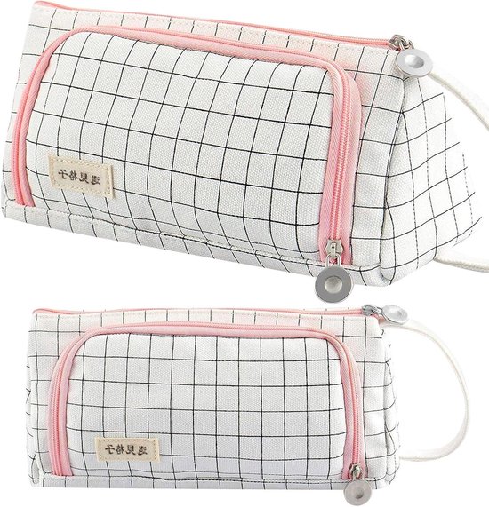 JGS Premium - Pencil Case met 3 vakken en grote capaciteit voor tieners ...