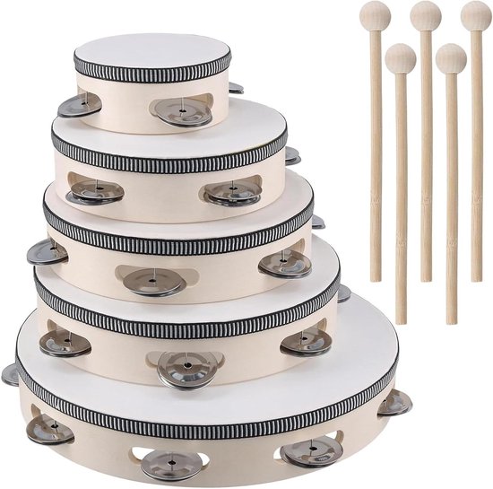 Allecto Plus - Handtrommel Set van 5 stuks voor Ritmisch Leren en ...