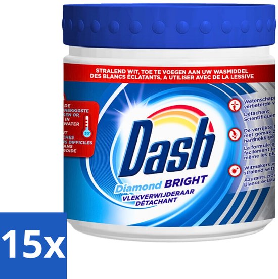Dash - Diamond Bright - Vlekverwijderaar Poeder - Voor Witte Was - 500 ...