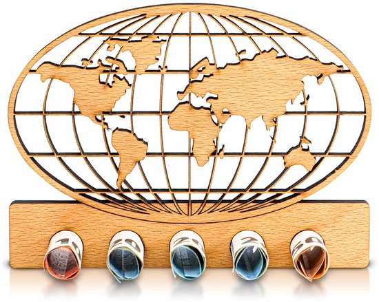 Wereldkaart Houten Wereldbol - Ideaal als Geldgeschenk - Reisdecoratie ...