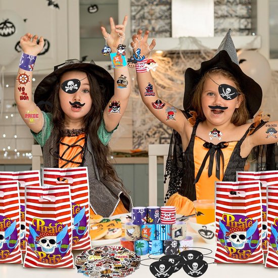 108 Pieces Piraten Kinderverjaardag - Piraten Geschenk - Verjaardag met ...