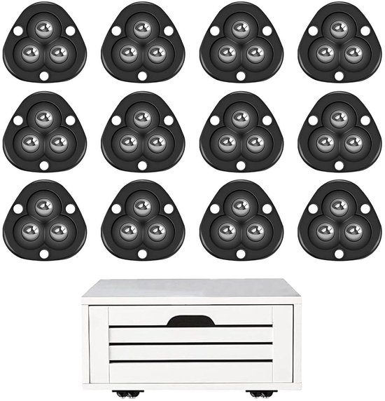 Beweegbare Wielen - 360 Graden Draaibaar - Universeel Voor Meubels en Vuilnisbakken -... | bol