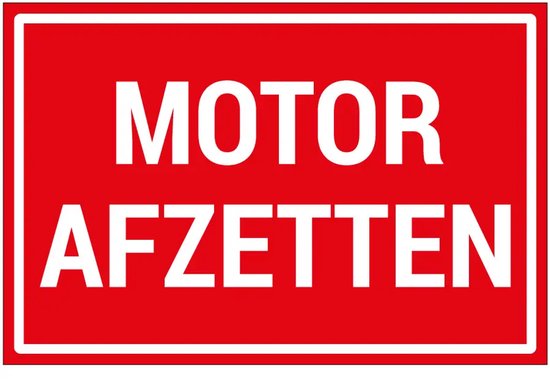 Motor afzetten bord - Sign Again - 30 x 20 cm | bol