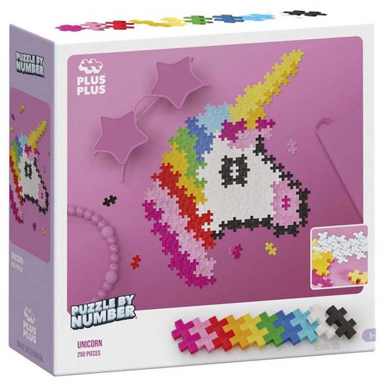Plus-Plus Puzzel Eenhoorn - Puzzle by Number - 250 Stukjes | bol