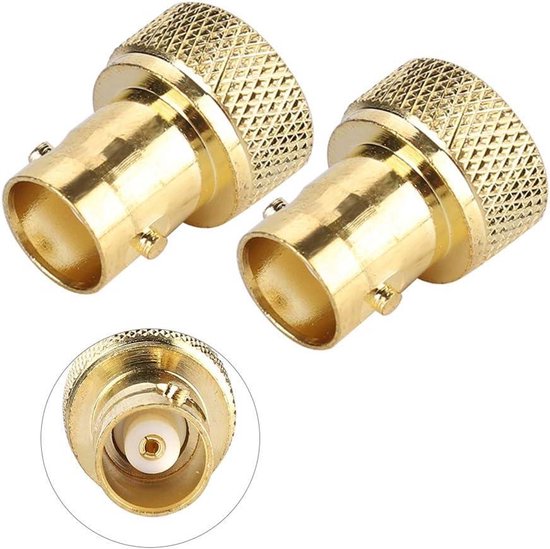 Allecto plus - Gouden BNC naar SMA converter adapter voor antenne coaxkabel - 2 stuks. | bol