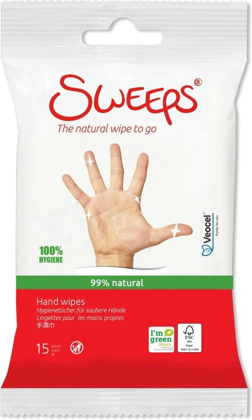 Sweeps Vochtige Hygiënische Verfrissingsdoekjes Voor De Handen - 12 x ...