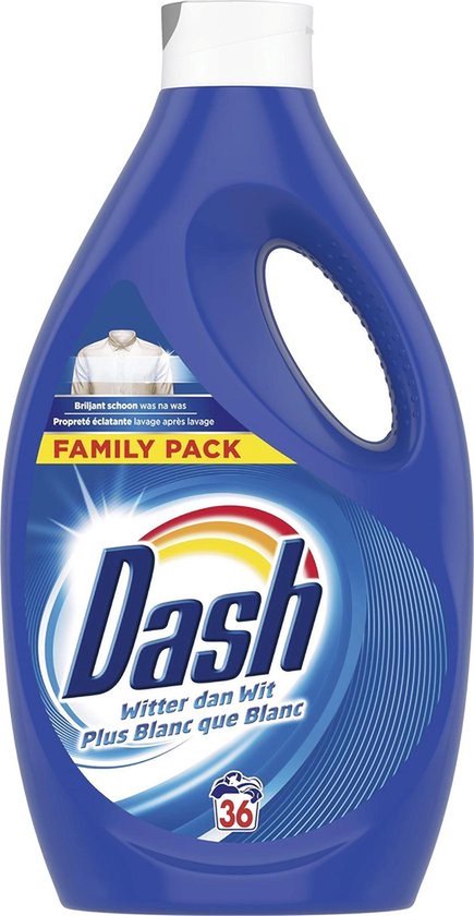 Dash - Wasmiddel - Vloeibaar wasmiddel - Witter dan wit - 36wb/1980ml | bol