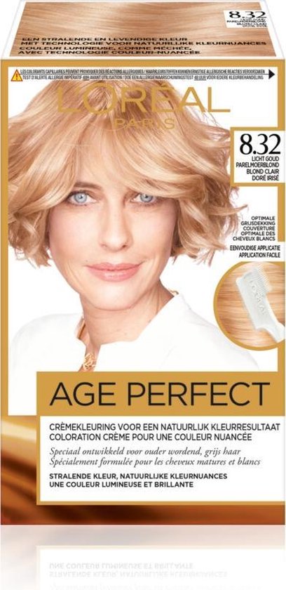 3x L'Oréal Excellence Age Perfect Haarverf 8.32 Licht Goud ...