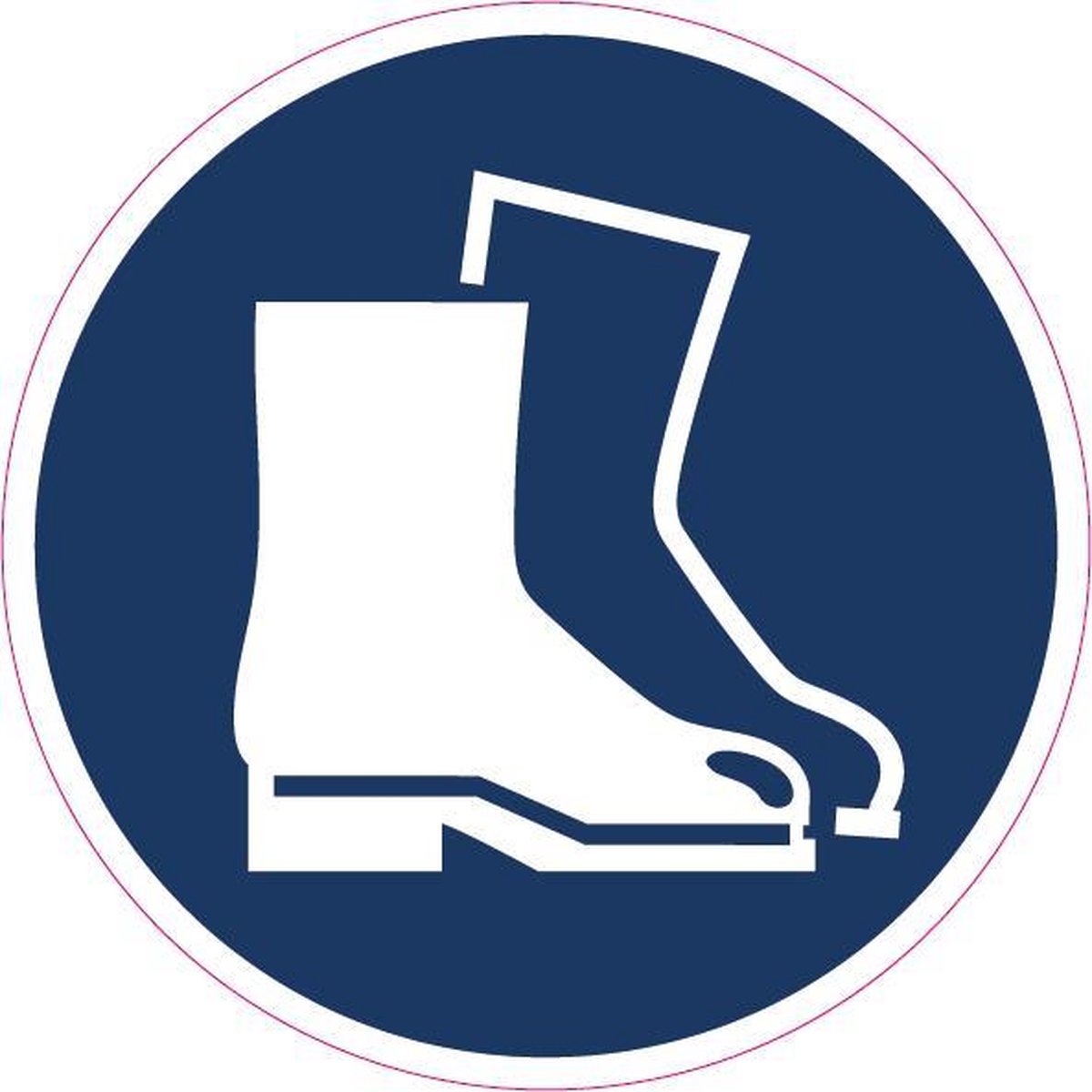 Pictogram sticker 75 stuks M008 - Veiligheidsschoenen verplicht - 50 x ...