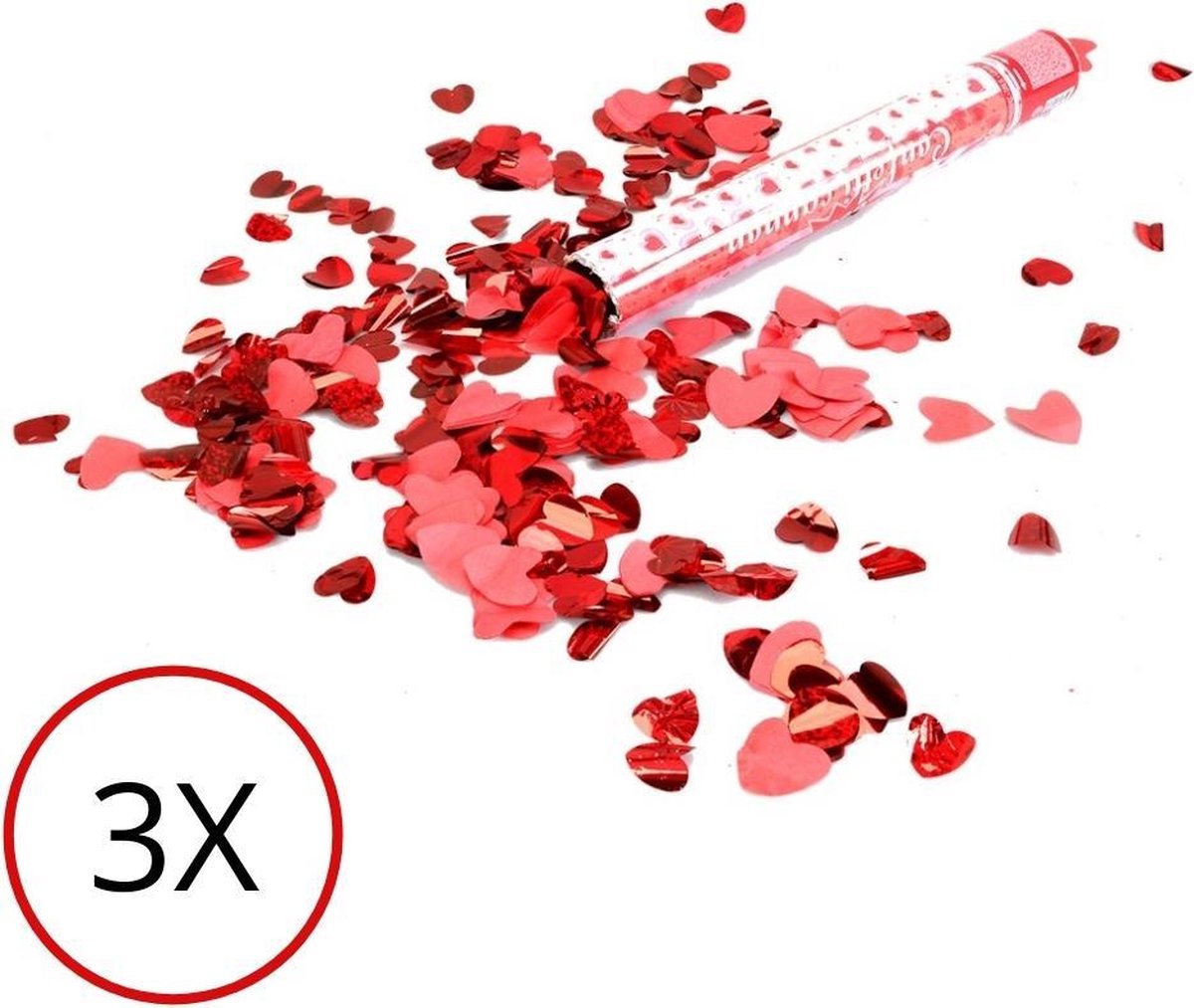 3 STUKS Valentijn Party Confetti Shooters - Partyshooter Hartjes ...