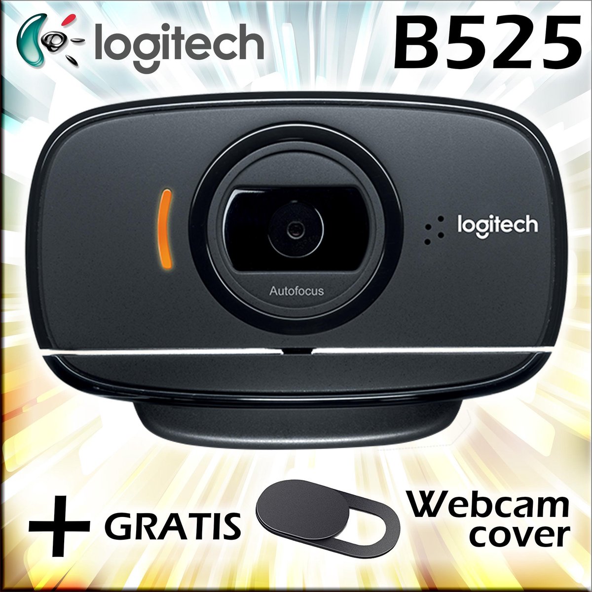 Logitech webcam type B525 - 720P (1280x800) + autofocus + ingebouwde ...