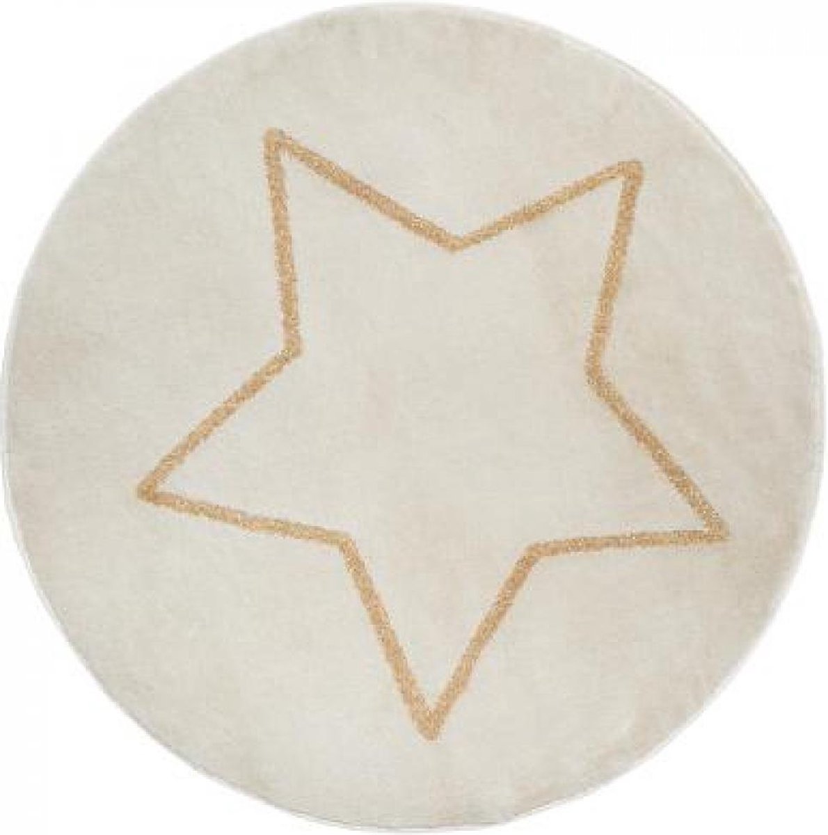 Vloerkleed kinderkamer ster goud - rond tapijt - vloerkleed rond - mat ...