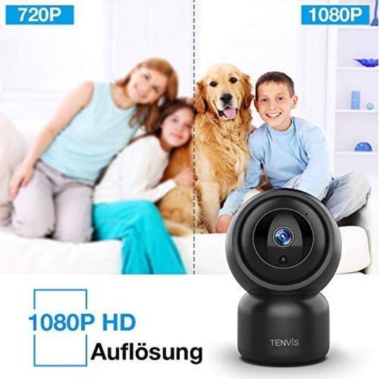 TENVIS Wi-Fi IP-camera, 1080p HD-beveiligingscamera ...