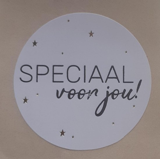 Wensetiket Speciaal voor jou! - Cadeausticker - Sluitsticker - rond - 40mm - wit/zwart... | bol.com
