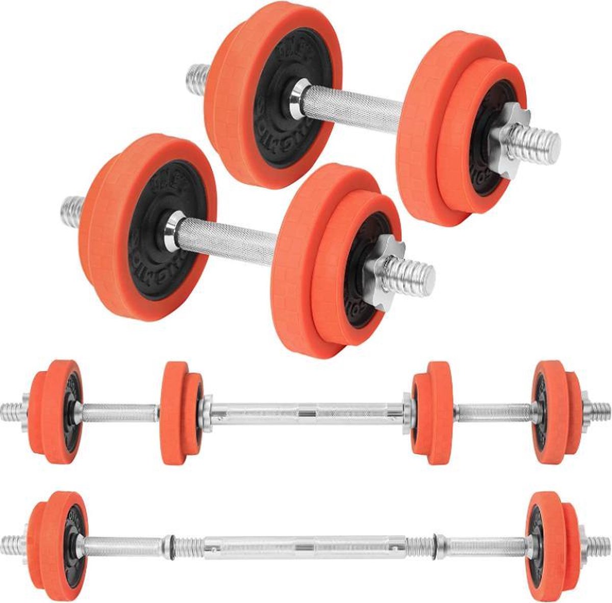 MIRA Home - Gewichten - Halters - Gewichten set - IJzer - Oranje ...