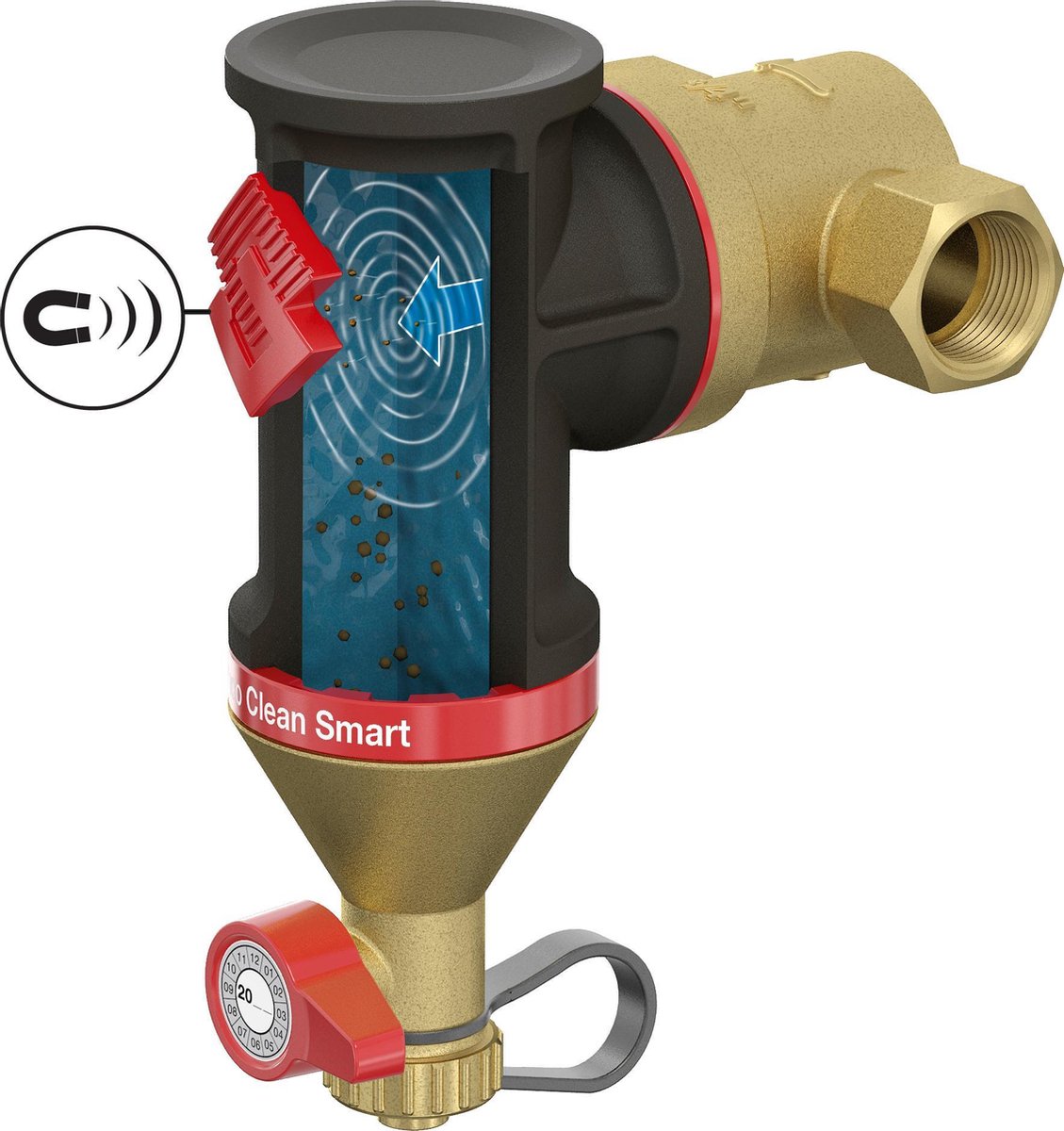 Flamco Clean Smart vuilafscheider - Cv-ketel - 22mm 2 x knel | bol