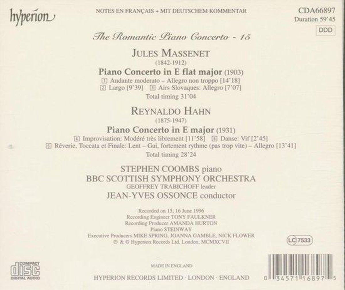 Stephen Coombs, BBC Scottish Symphony Orchestra, Jean-Yves Ossonce - Romantic Piano... | bol.com