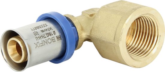 Bonfix Perskoppeling - 1x Alu-pers 1x Binnendraad - Kniekoppeling - 1/2 ...