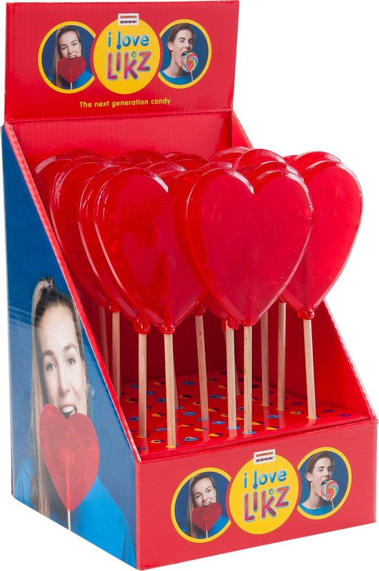 Hart Lolly 27.5cm - 17 Stuks | bol