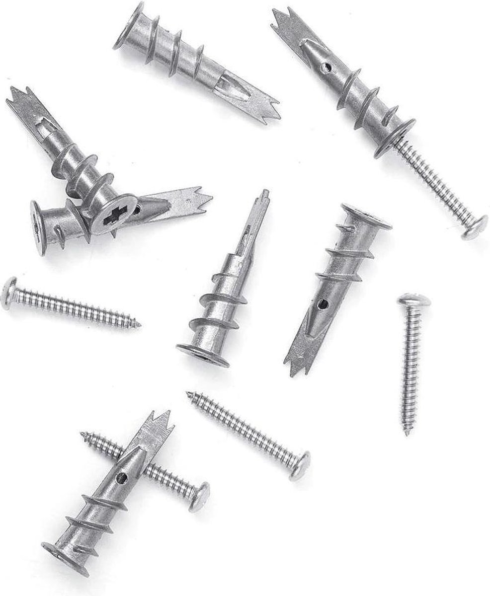 Hollewand plug / gipsplaatplug incl schroef zelfborend (15 stuks) | bol.com